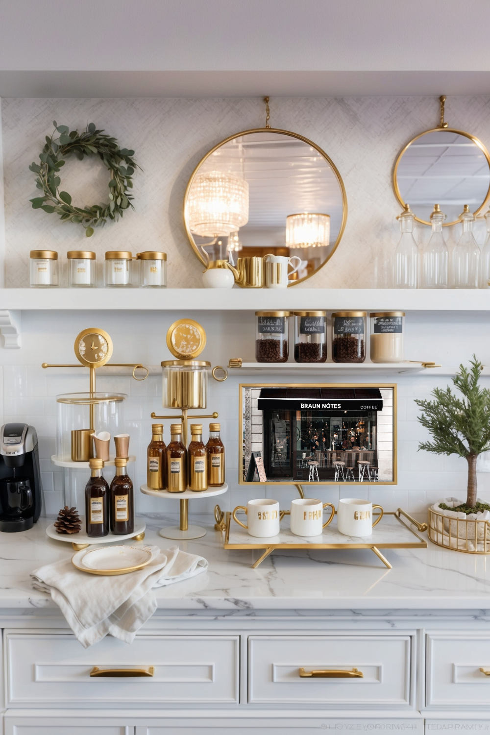 15 Stunning Glam Coffee Bar Ideas That Will Make Your Kitchen Look Like ...