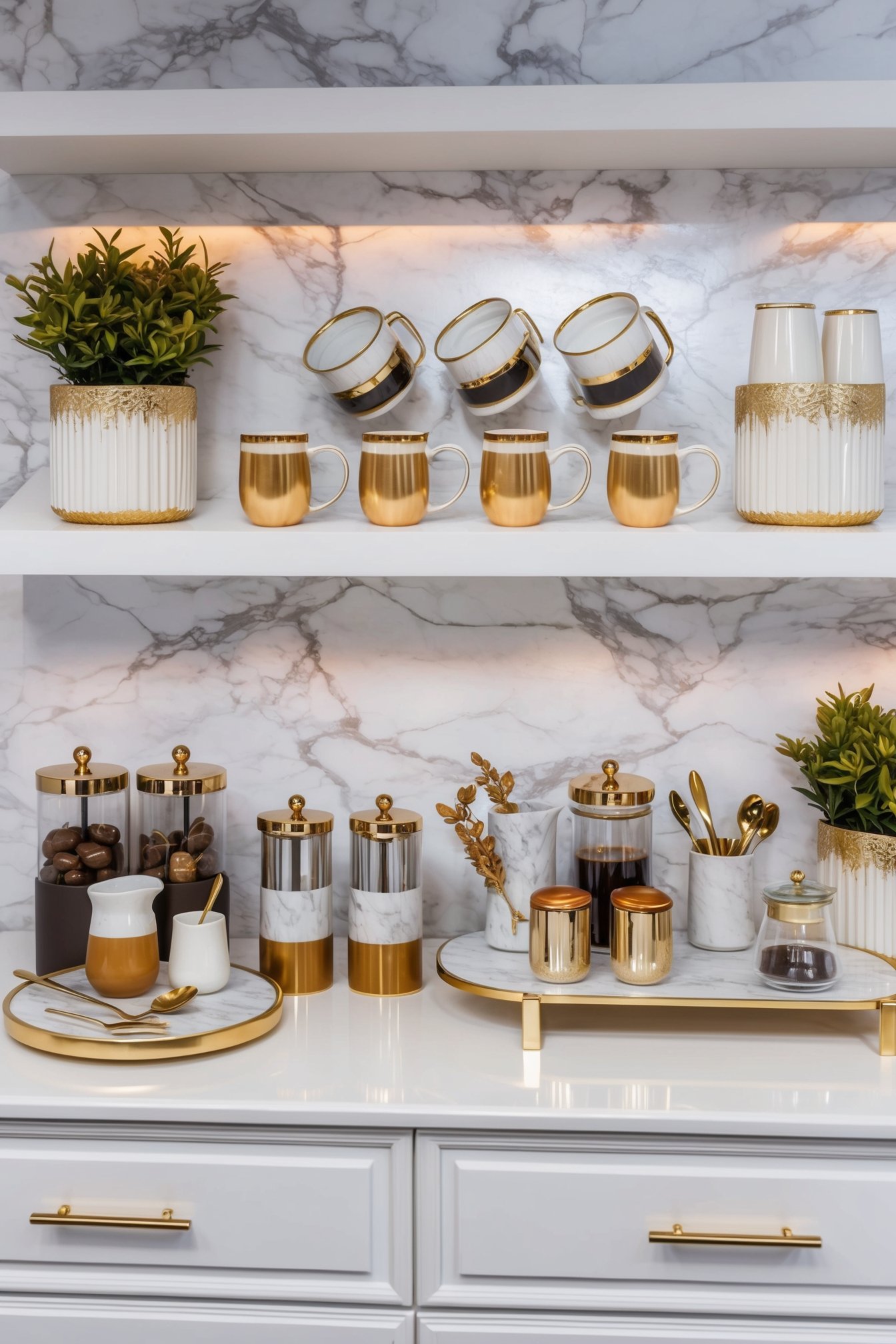 15 Stunning Glam Coffee Bar Ideas That Will Make Your Kitchen Look Like ...