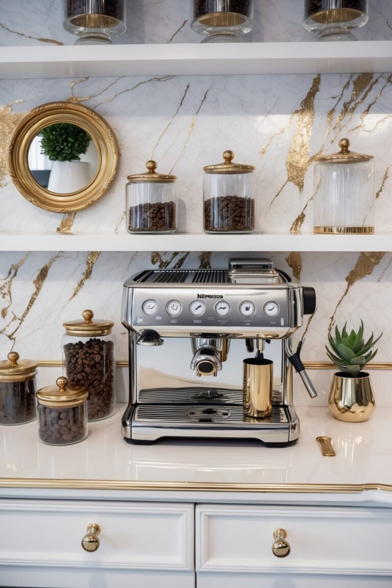 15 Stunning Glam Coffee Bar Ideas That Will Make Your Kitchen Look Like ...