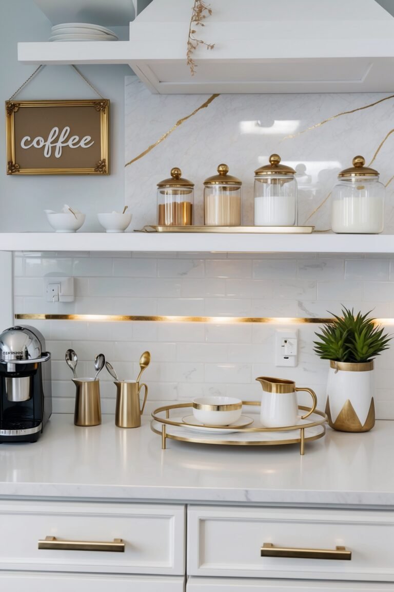 15 Stunning Glam Coffee Bar Ideas That Will Make Your Kitchen Look Like ...